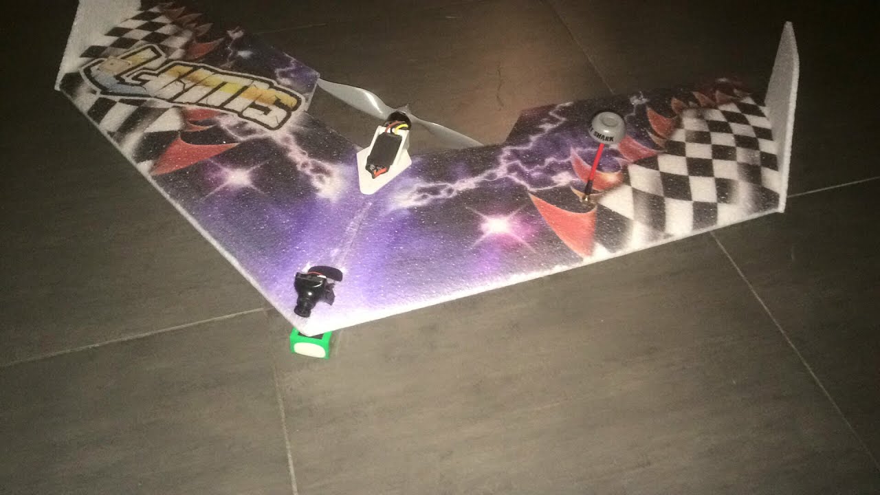 Maiden swift 2 Flyin wing 4S 1400/60C 1200KV 8X4 FPV - YouTube