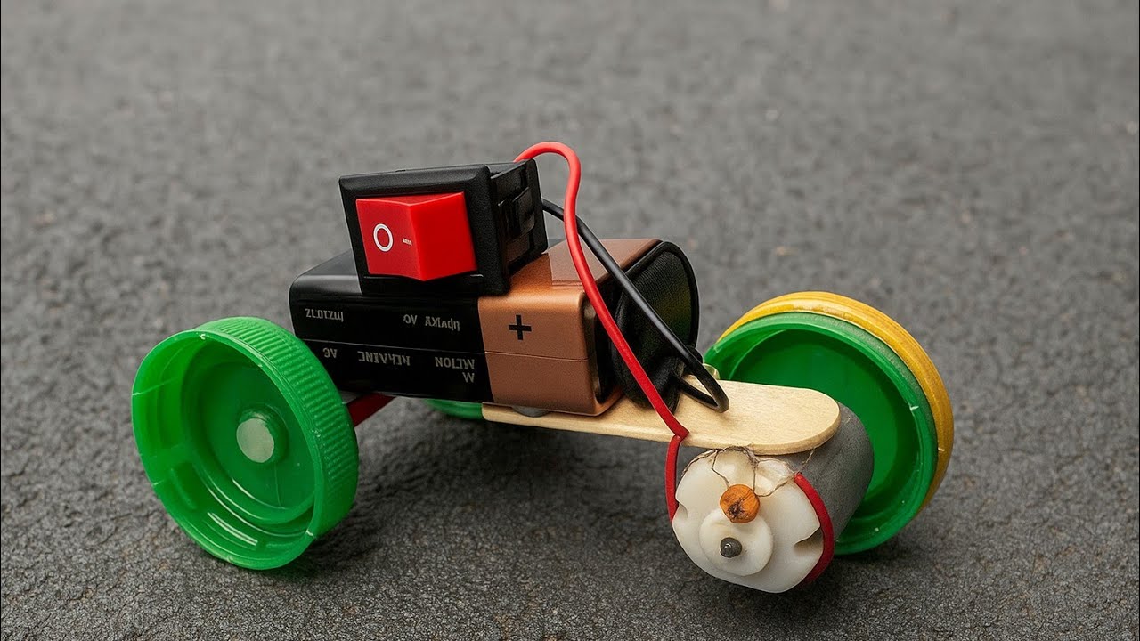 How to Make a Toy Car from Plastic Caps | Easy DIY toy ideas. - YouTube