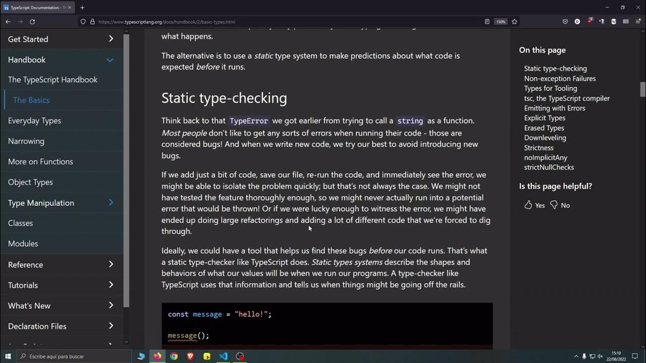 The TypeScript Handbook - Lo básico - YouTube