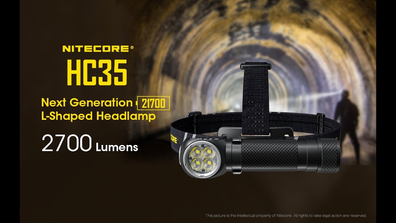 Nitecore HC35 Kopflampe 2700 Lumen 21700 Akku - YouTube