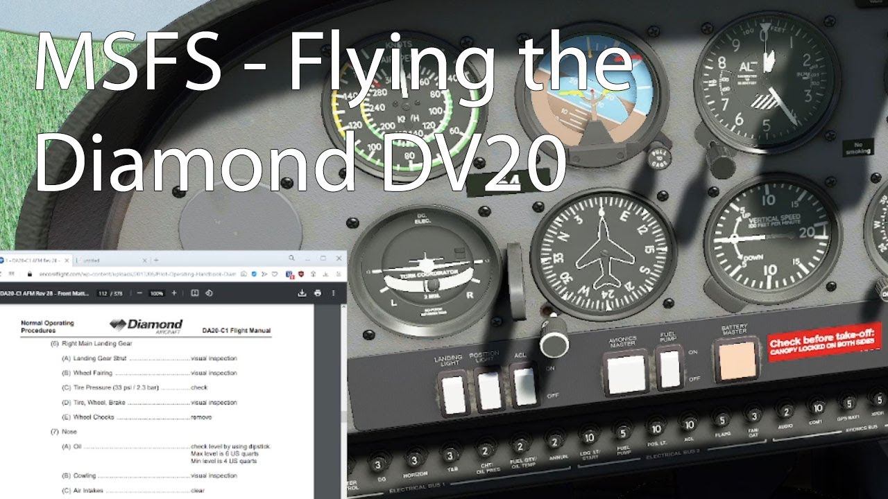 MSFS - Flying the Diamond DV20 - YouTube