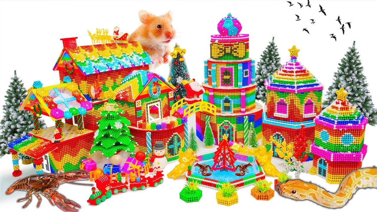 Satisfying Video - Build Christmas Holiday Colorful Playground For Cute ...