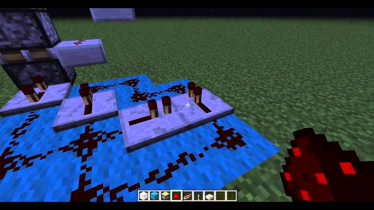 Minecraft Redstone :: Vertical Double Piston Extender - YouTube