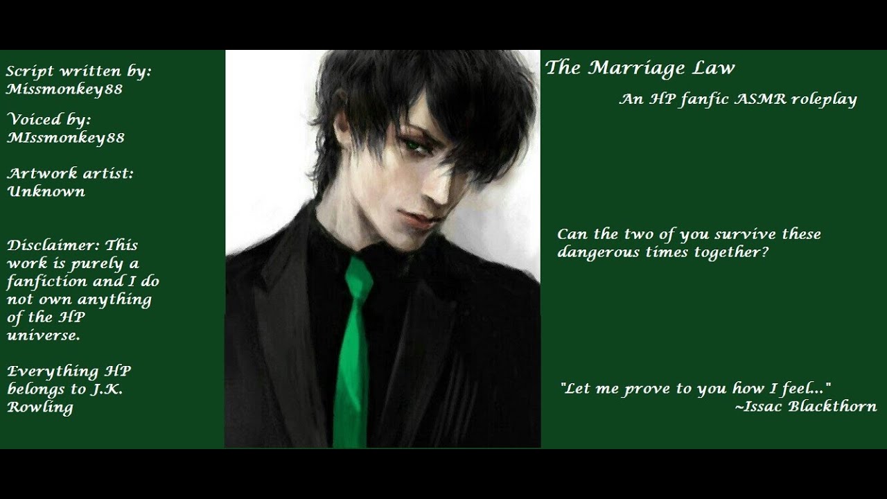 The Marriage Law: An HP fanfic ASMR -Male ASMR x Female Listener- - YouTube