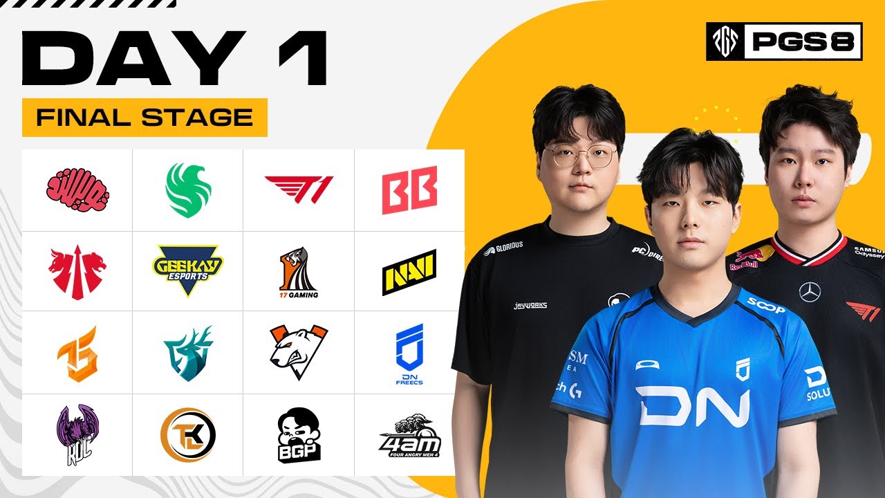 [T1/DNF/BGP] 파이널 스테이지 DAY 1 | PGS 8 [배틀그라운드] [배그] - YouTube