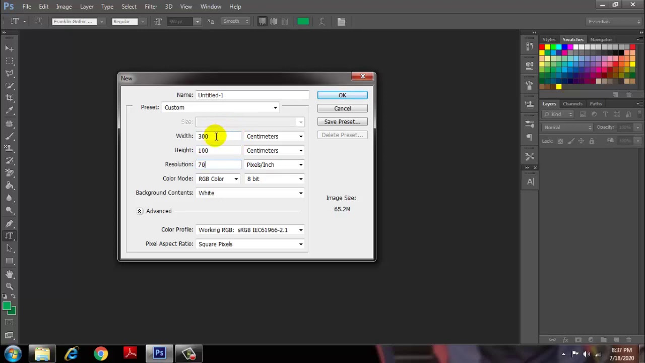 TUTORIAL CARA MEMBUAT UKURAN BANNER DENGAN PHOTOSHOP CS6 - YouTube