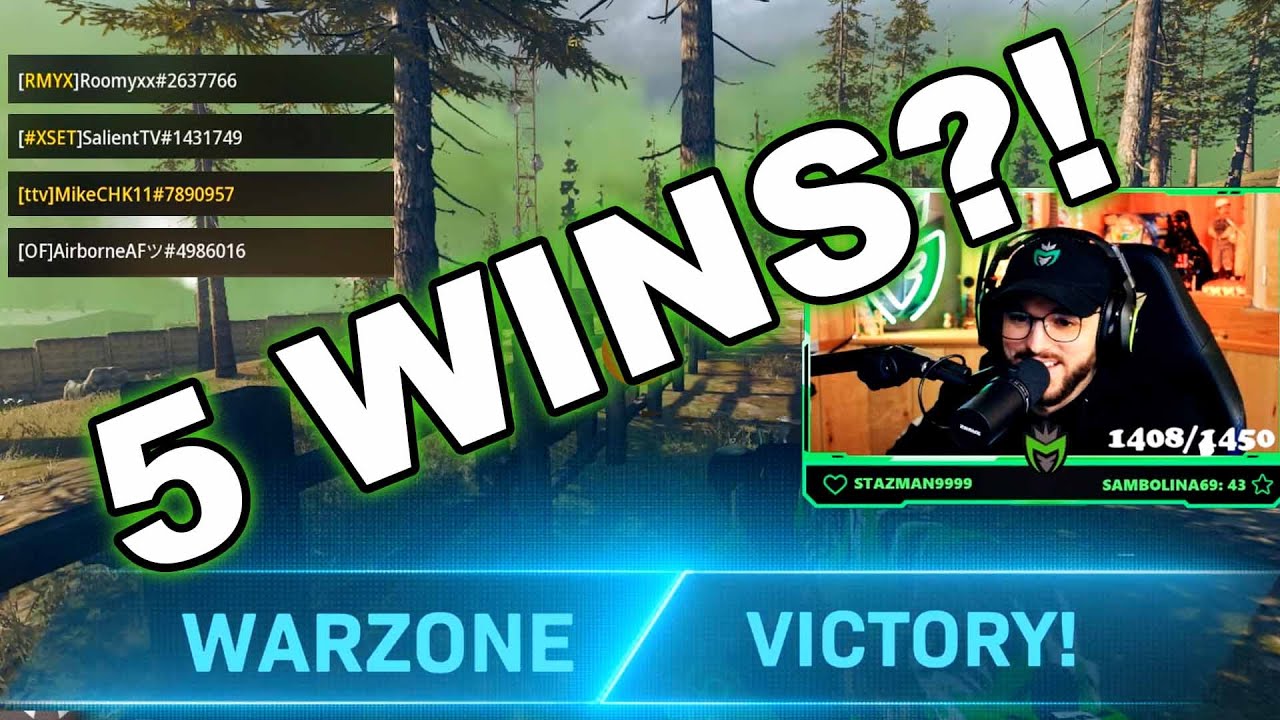 FIVE WARZONE WINS IN A ROW?! ` - YouTube