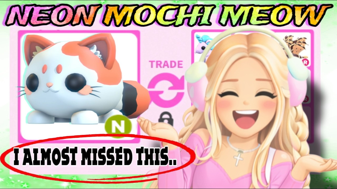 Trading Neon Mochi Meow In Adopt Me… This Took A TURN 😳 - YouTube