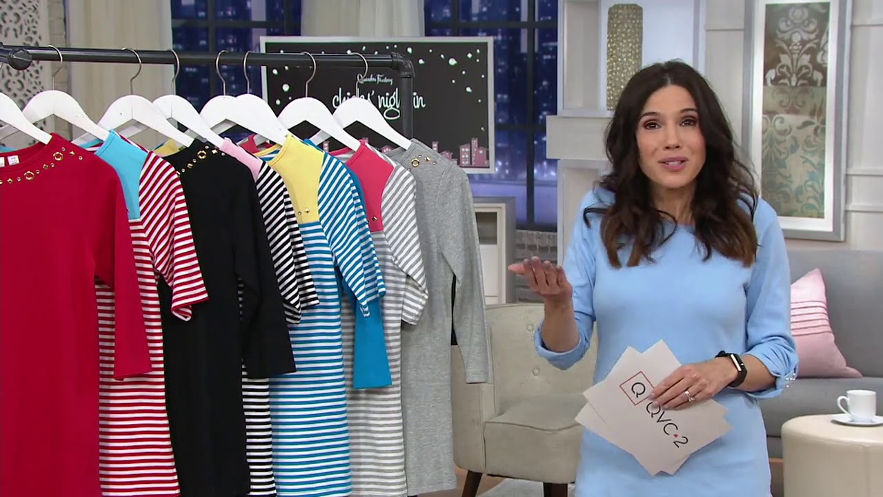 Quacker Factory Set of Two Bateau Neck Knit Tops on QVC - YouTube