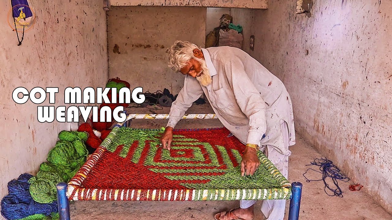 Making a Beautiful iron Cot And Artistic Technique of Weaving a Cot ...