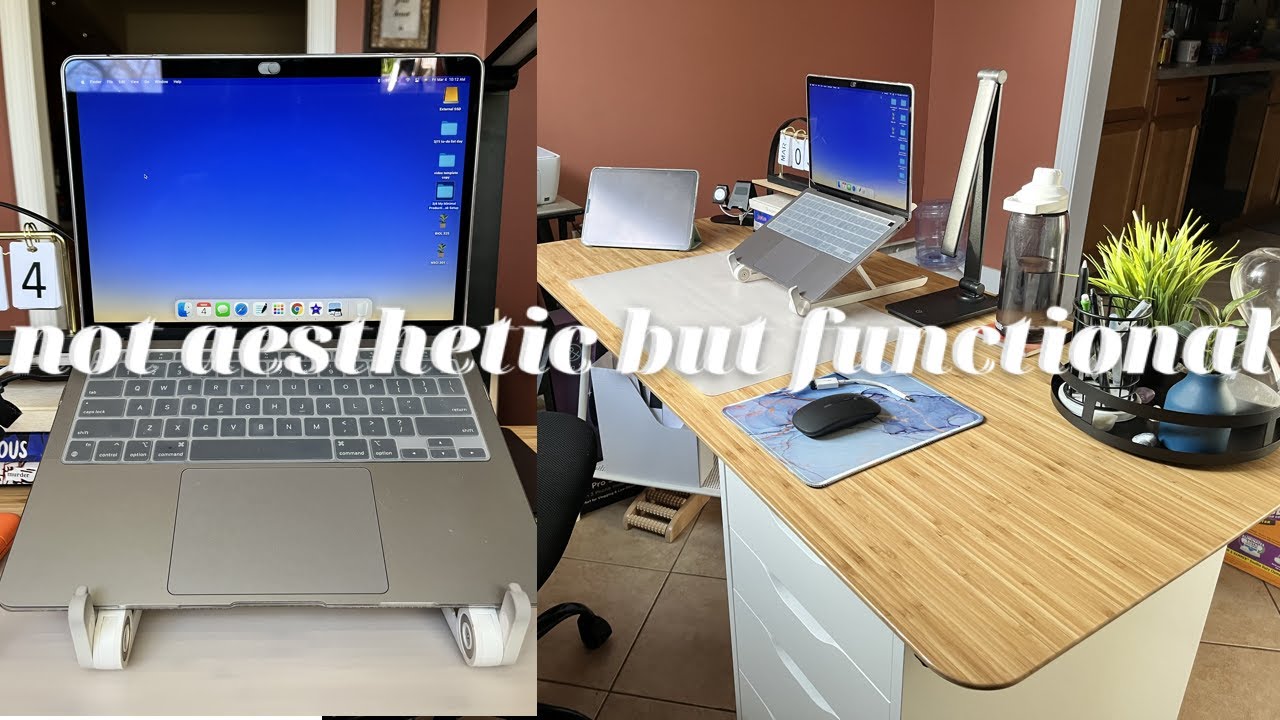 My Minimal Productivity M1 MacBook Air Desk Set up - YouTube