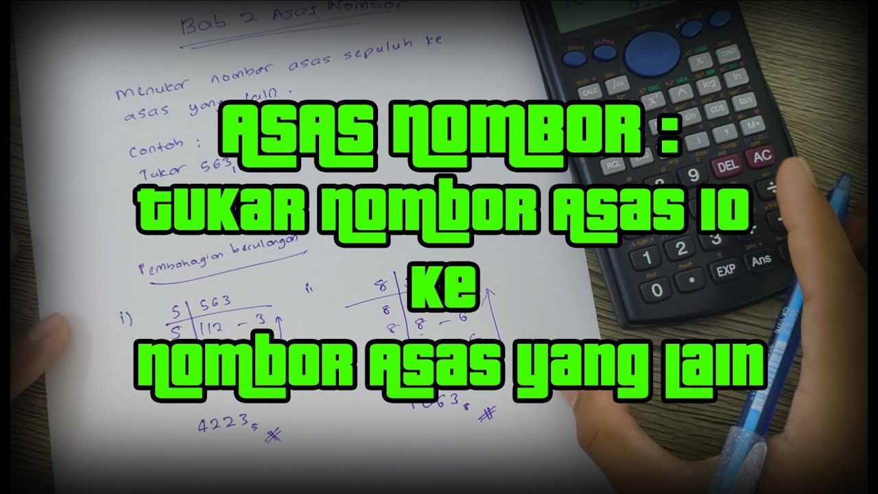 Tukar nombor asas 10 ke asas yang lain dengan mudah! - YouTube