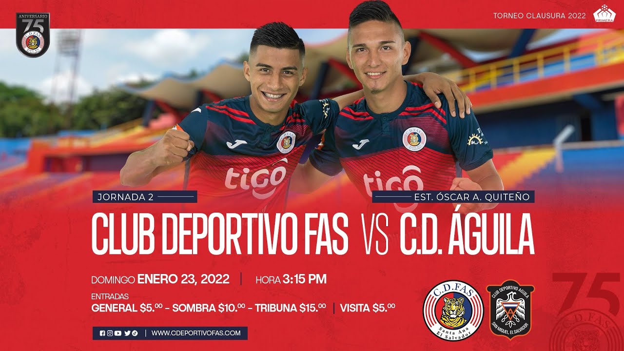 Comentarios en vivo FAS vs Aguila | Jornada 2 - Clausura 2022 - YouTube