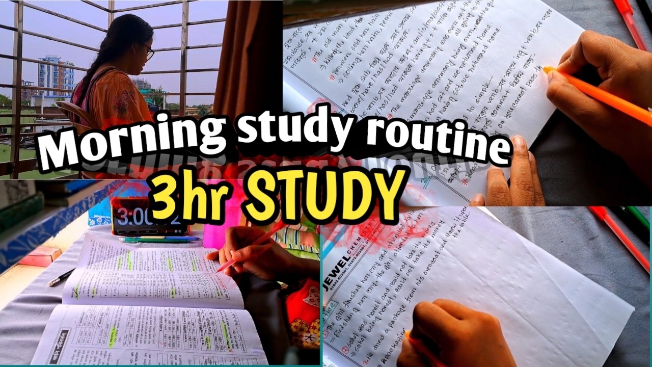 Morning 3hr study routine//🇧🇩📚 A productive morning routine// - YouTube