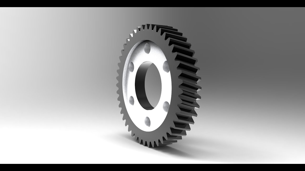 How to Design a Helical Gear wheel #38 | Industrial design ...