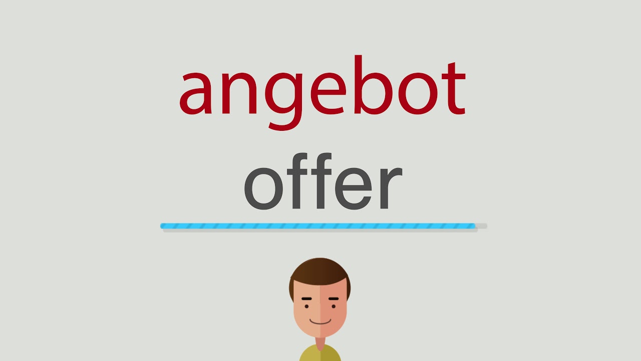 Wie heißt angebot auf englisch - YouTube