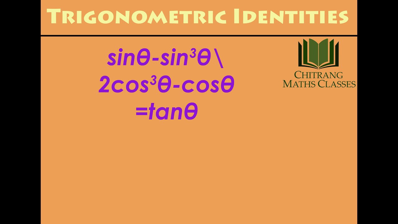 Class 10- Trigonometric Identities-RD Sharma-Eg5-(vi),sinθ-sin^3θ\2cos ...