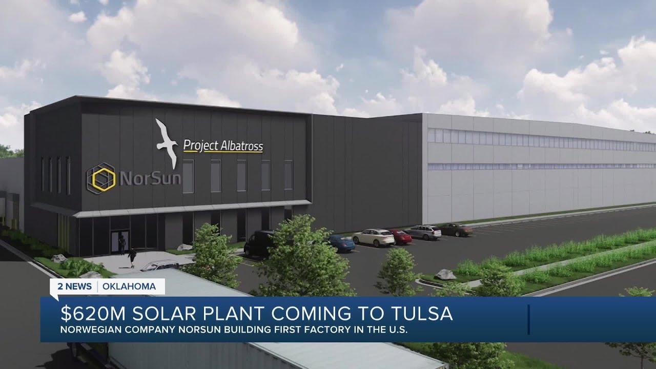 Norwegian solar energy company plans $620 million plant in Tulsa - YouTube