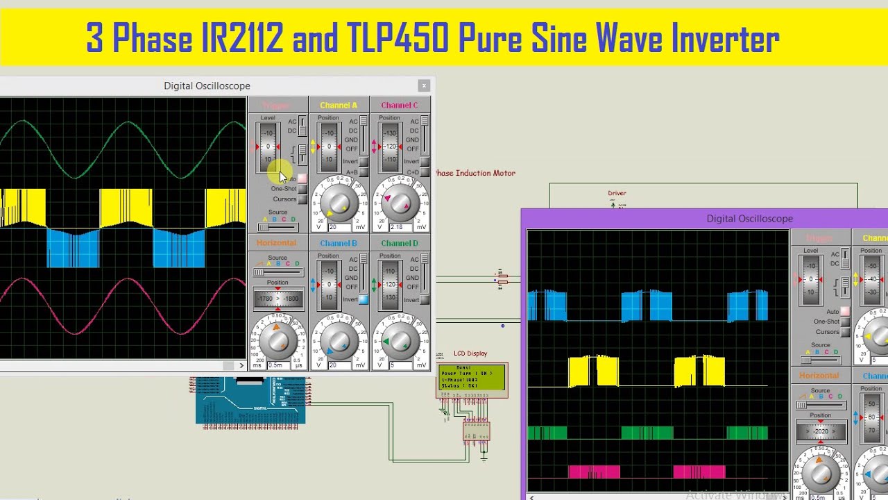 3 Phase IR2112 & TLP450 Pure Sine Wave Inverter Comparison | VFD | Code ...