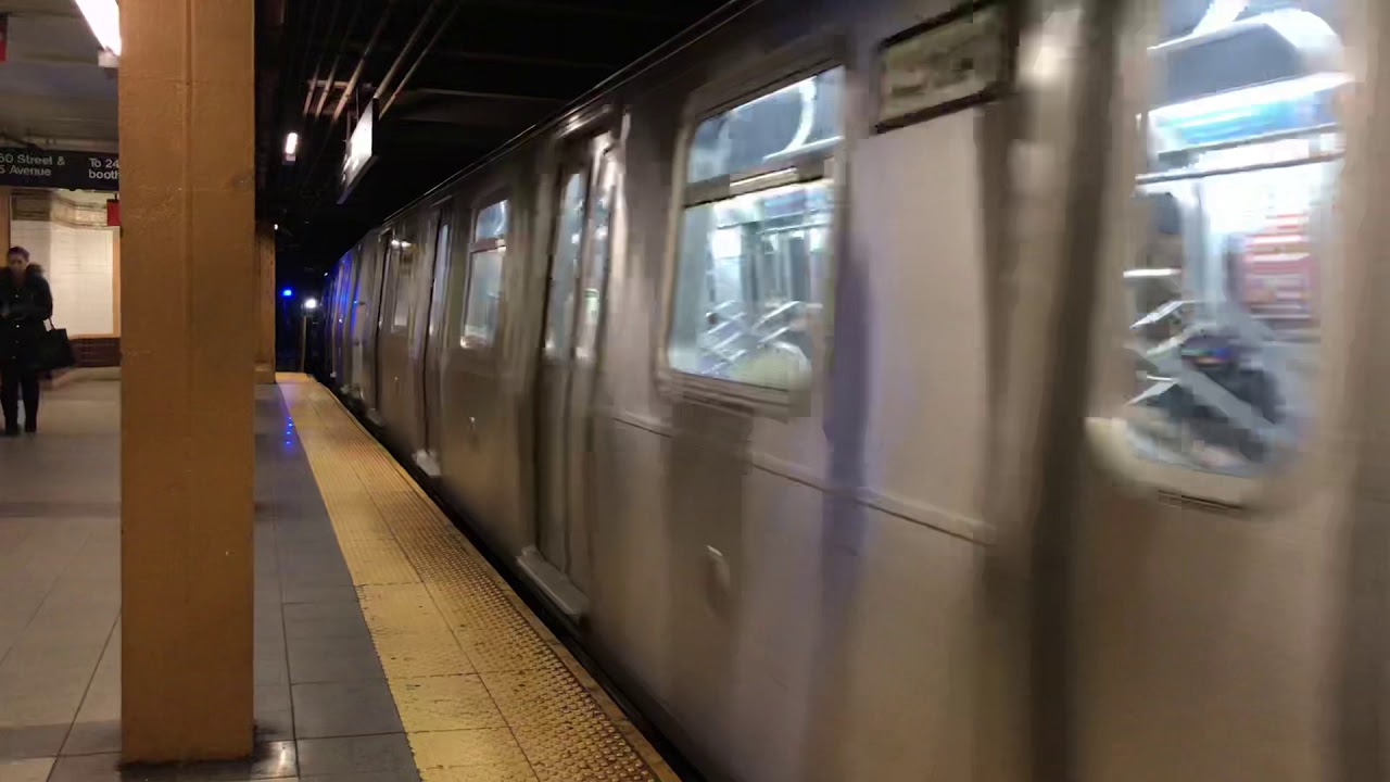 MTA NYC Subway R160B W train arriving at 5th Avenue-59th Street (11/14 ...