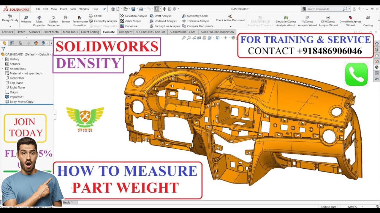 How to calculate Part weight in Solidworks 🔥 Tool and die designing # ...