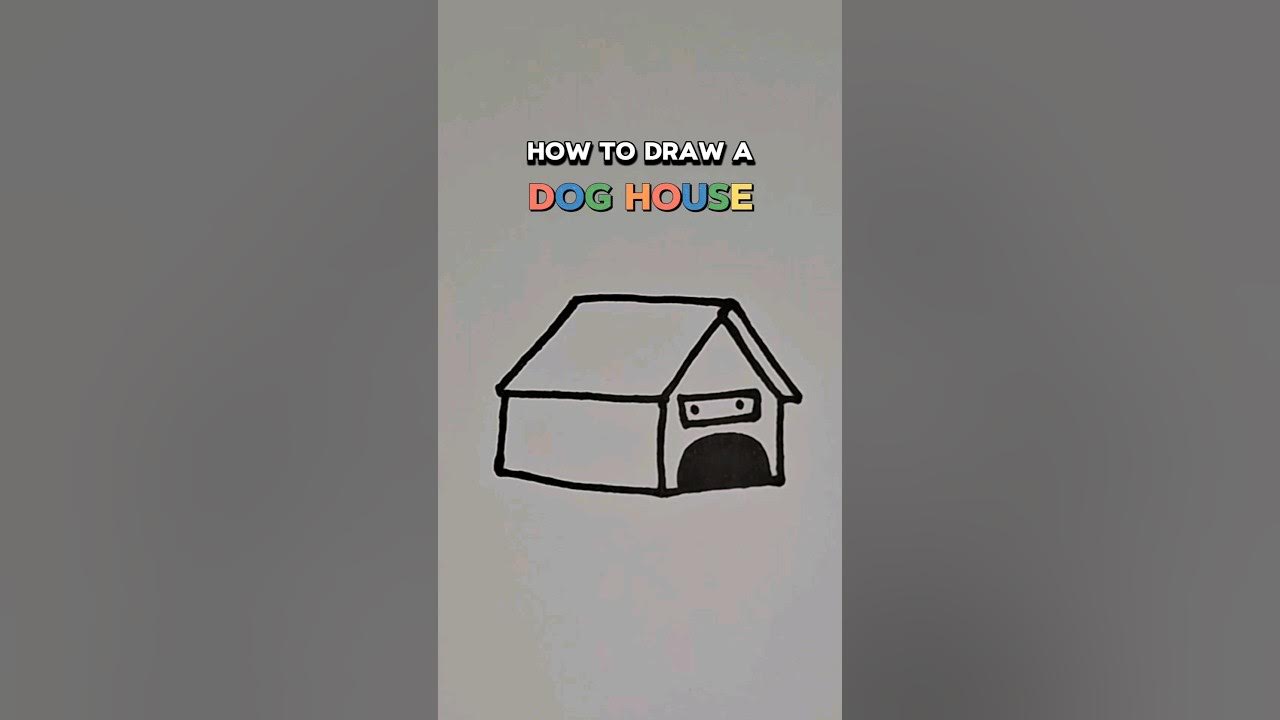 How to draw a DOG HOUSE 🏠 ! #howto #drawing #doghouse #fyp #foryou ...