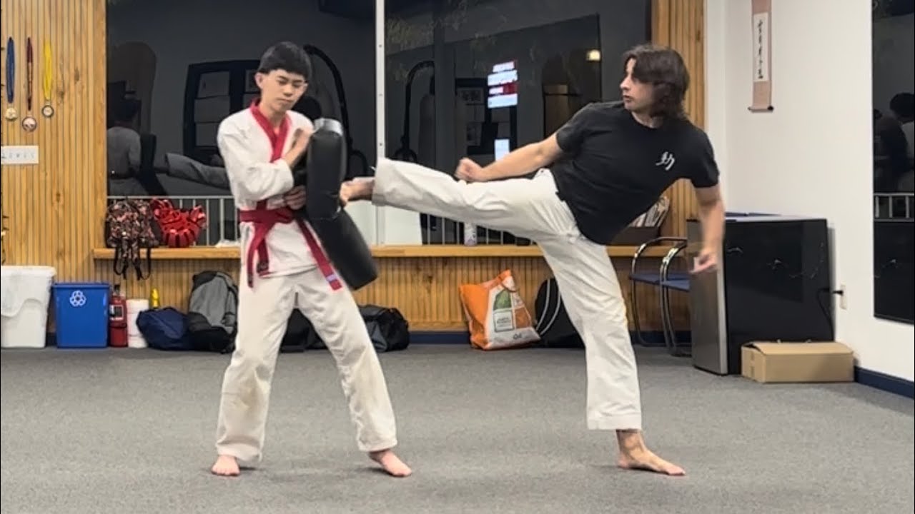 Defensive Side Kick Pad Drills - YouTube
