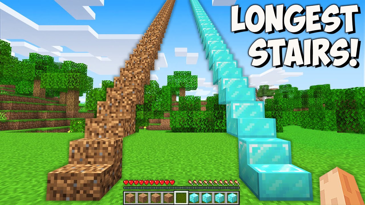Where does THE LONGEST DIRT vs DIAMOND STAIRS lead in Minecraft? I ...