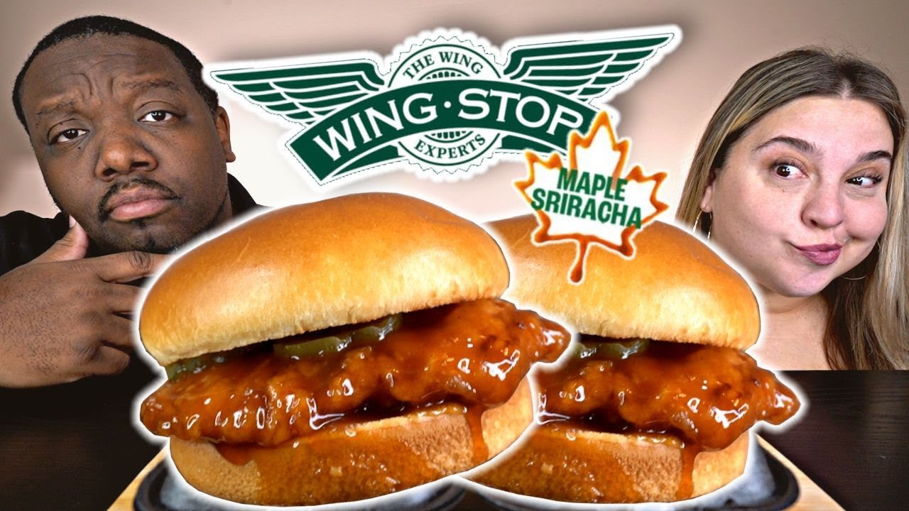 Wingstop NEW Maple SRIRACHA Chicken Sandwich! [Food Review] - YouTube