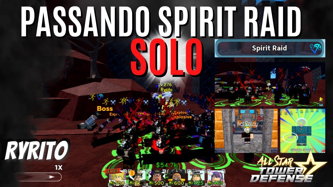 COMO PASSAR A RAID SPIRT "SOLO" ALL STAR TOWER DEFENSE ROBLOX - YouTube