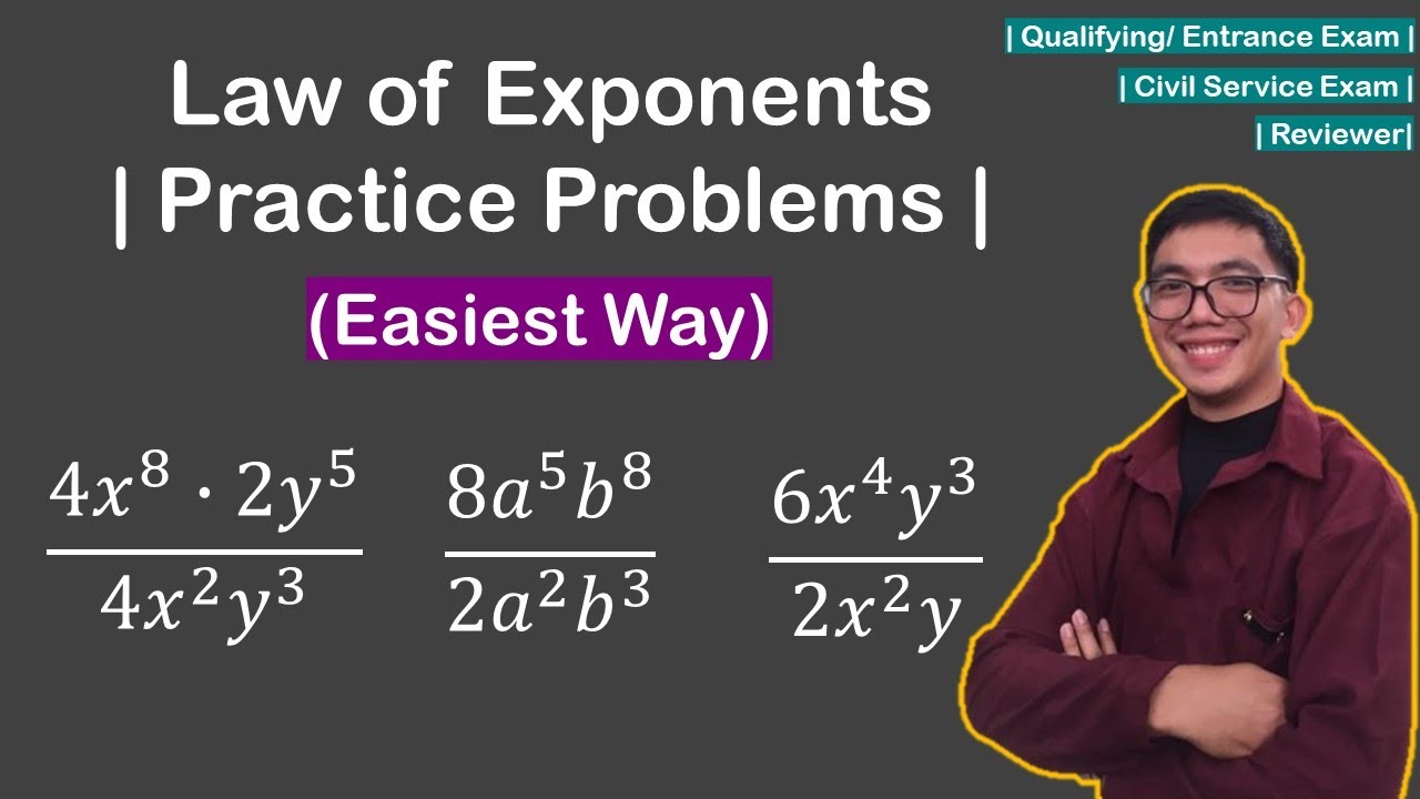 Law of Exponents Practice Problems 2/3 |Easiest Way| - YouTube