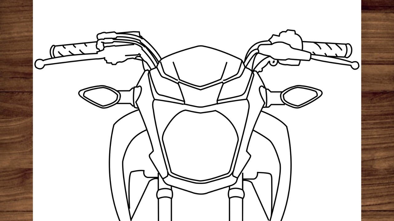 COMO DESENHAR UMA MOTO - NOVA TITAN 160 - DE FRENTE | CÓMO DIBUJAR UNA ...