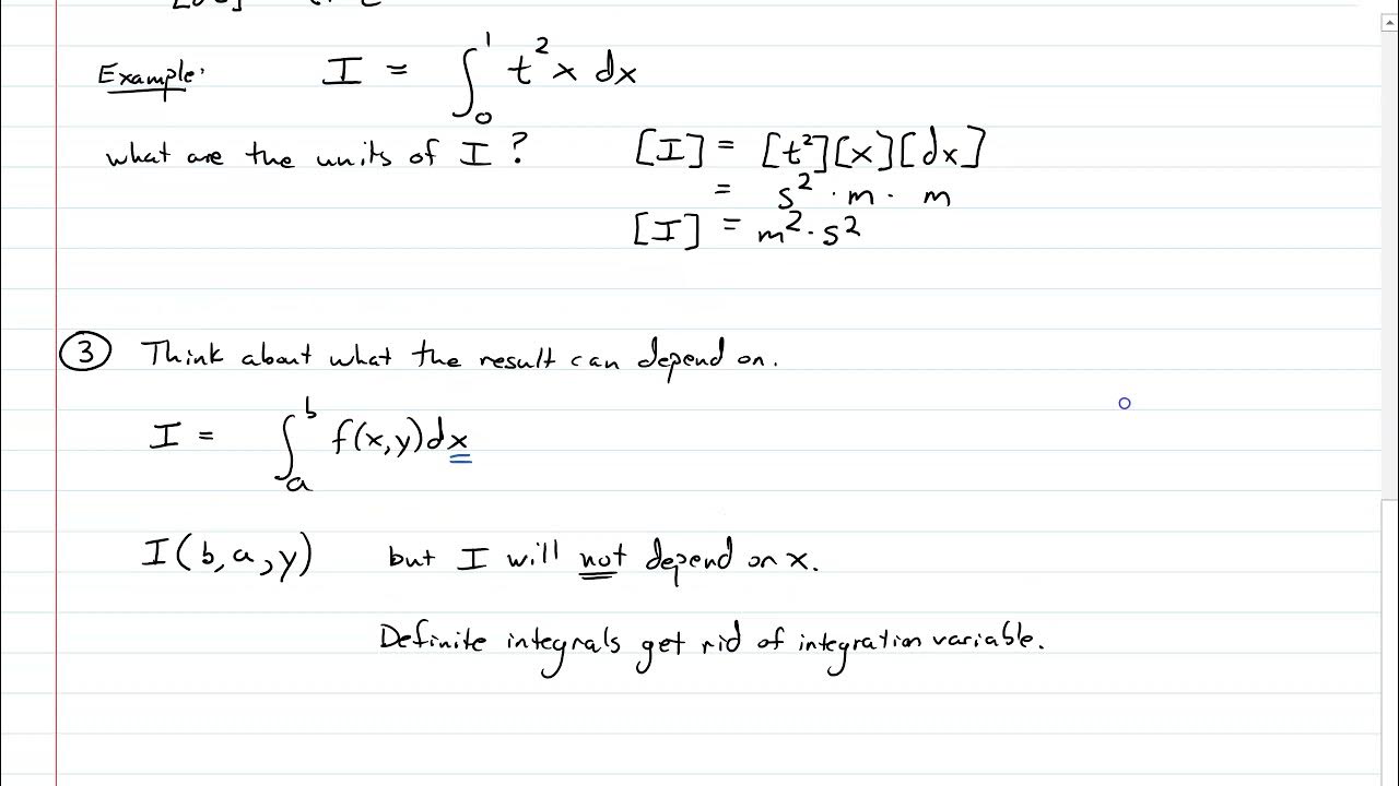 Lecture - Working with Integrals in Physics - YouTube