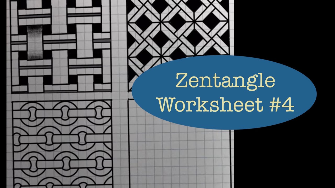 Zentangle Worksheet Nr 4 - YouTube