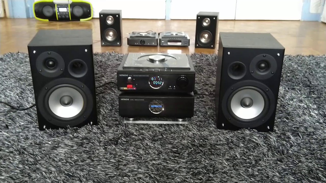 hitachi ax m76 mini hifi a élément séparé - YouTube