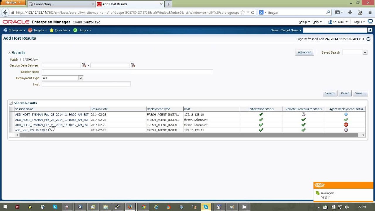 agent 12c deployment on linux host machine - with add host targets ...