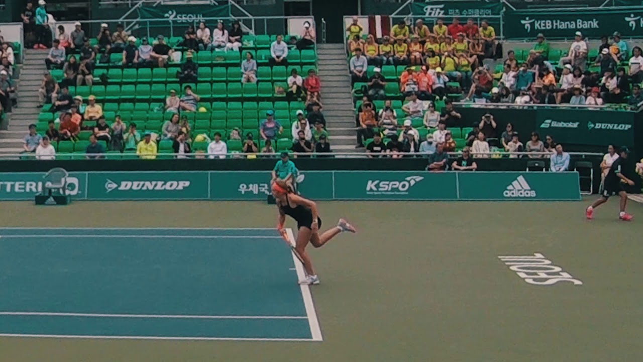Jelena Ostapenko Practice at Seoul | Korea Open 2018 | 코리아오픈 테니스 오스타펜코 ...