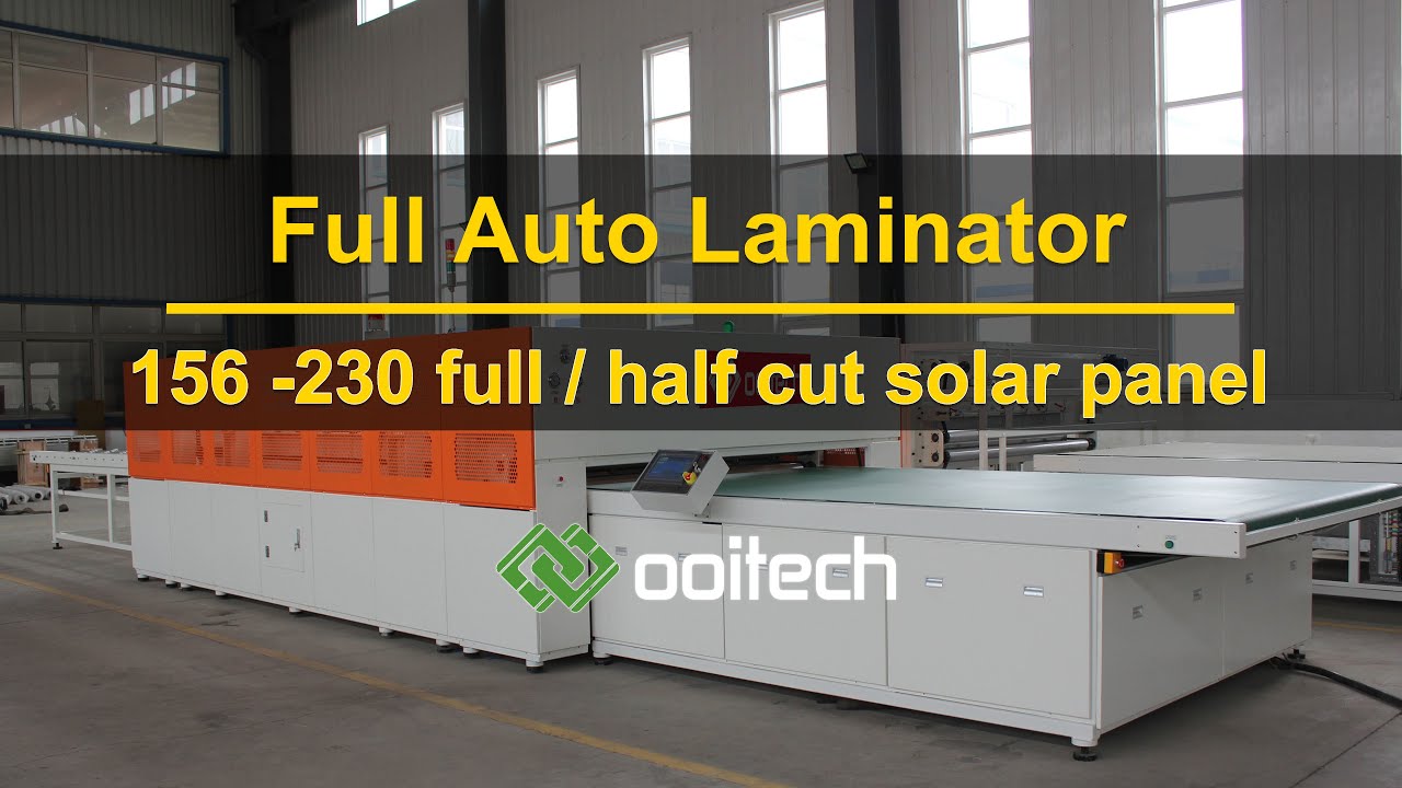 solar panel laminator half cut solar panel laminating machine - YouTube