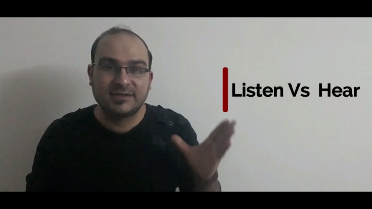 listen Vs hear - learning English - YouTube