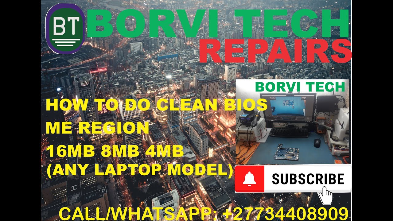 How to do Clean Bios me Region 16mb 8mb 4mb - YouTube