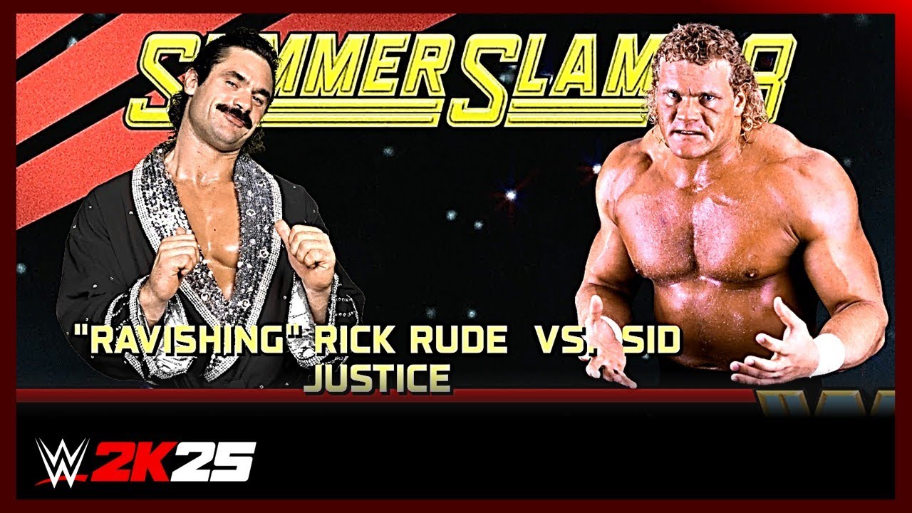 WWE 2K25 | RICK RUDE vs SID JUSTICE - YouTube