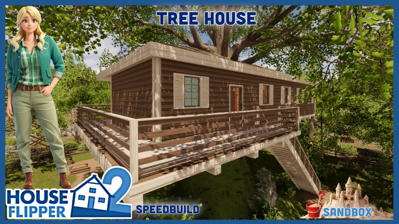 Tree Top House Full Build and Tour, Speedbuild, House Flipper 2 - YouTube