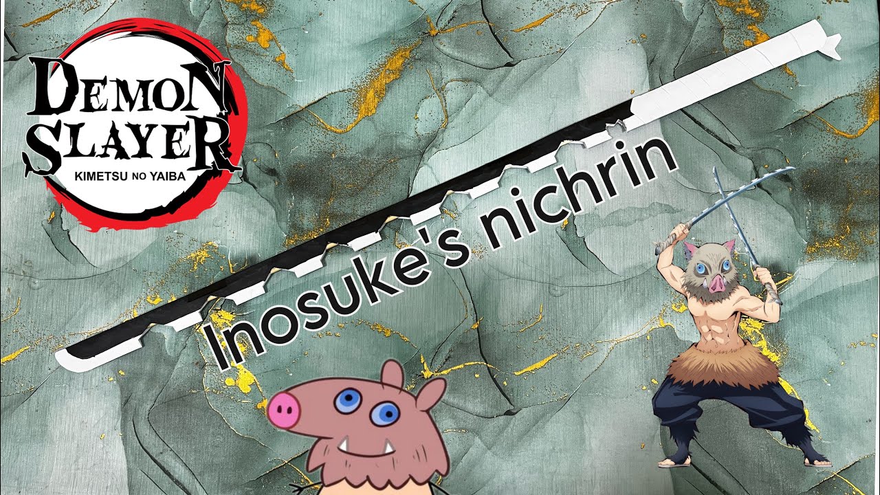 How to make Inosuke Hashibira’s nichirin sword with paper | Paper sword ...