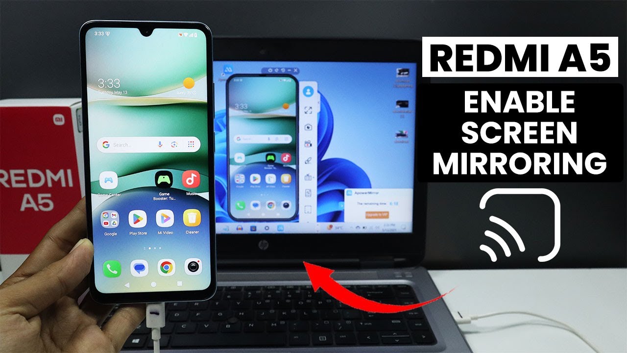 How to Use Screen Mirroring in Redmi A5 - Enable Screen Mirroring - YouTube