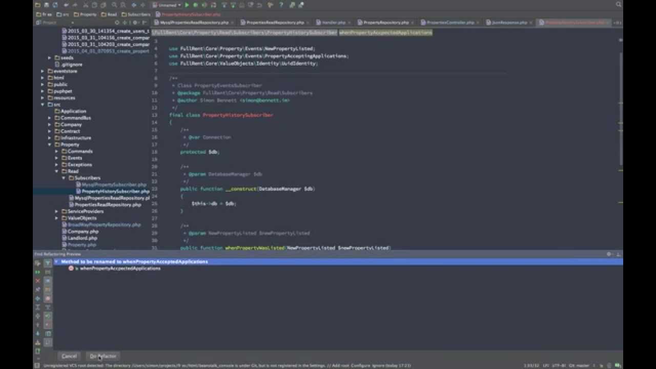PHP CQRS/ES creating new read model from existing events ramble - YouTube