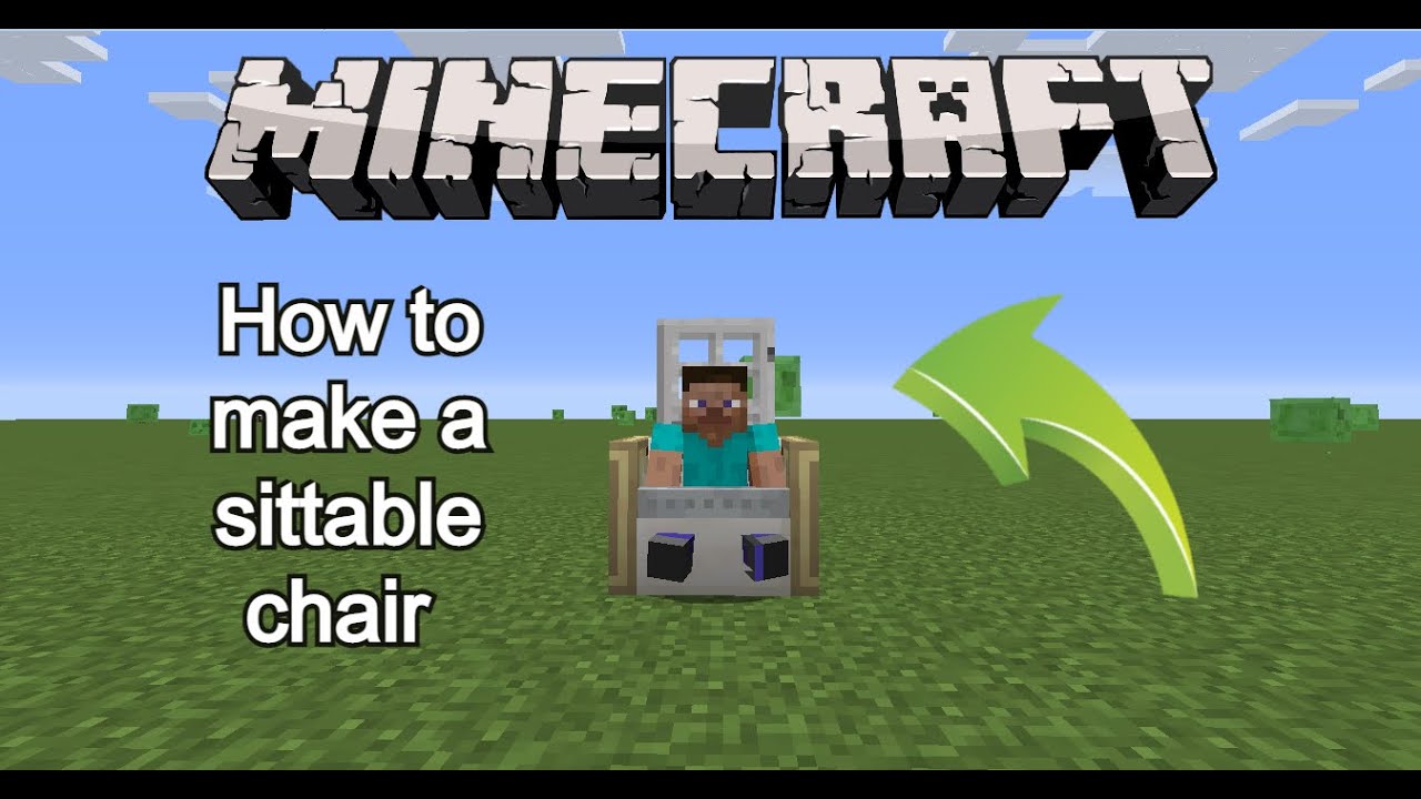 How to make a Sitable chair in Minecraft - YouTube