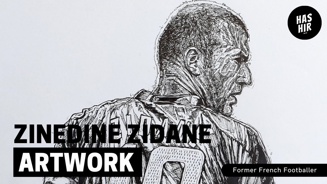 Zinedine Zidane | Former French Footballer (Time Lapse Artwork/Drawing ...