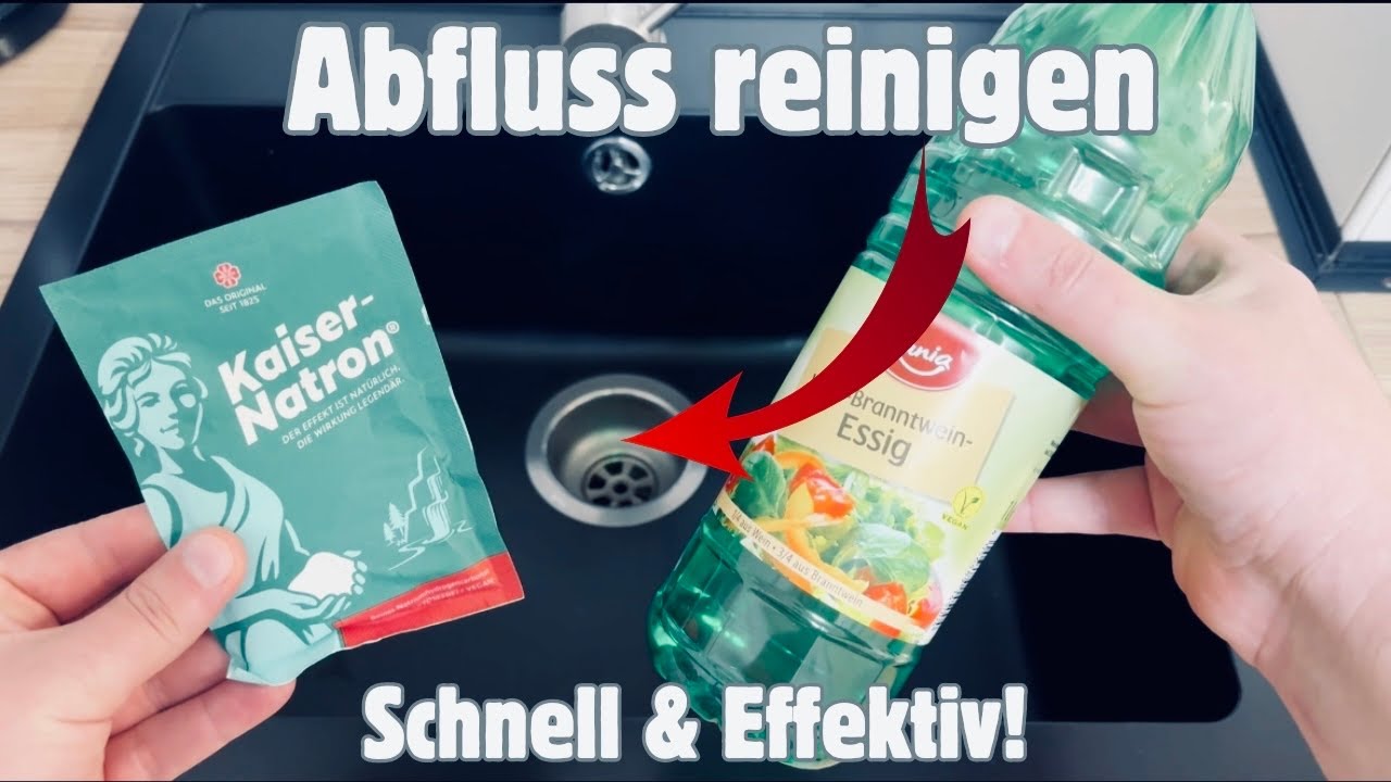 SO EINFACH den Abfluss reinigen mit Natron und Essig! Abfluss frei ...