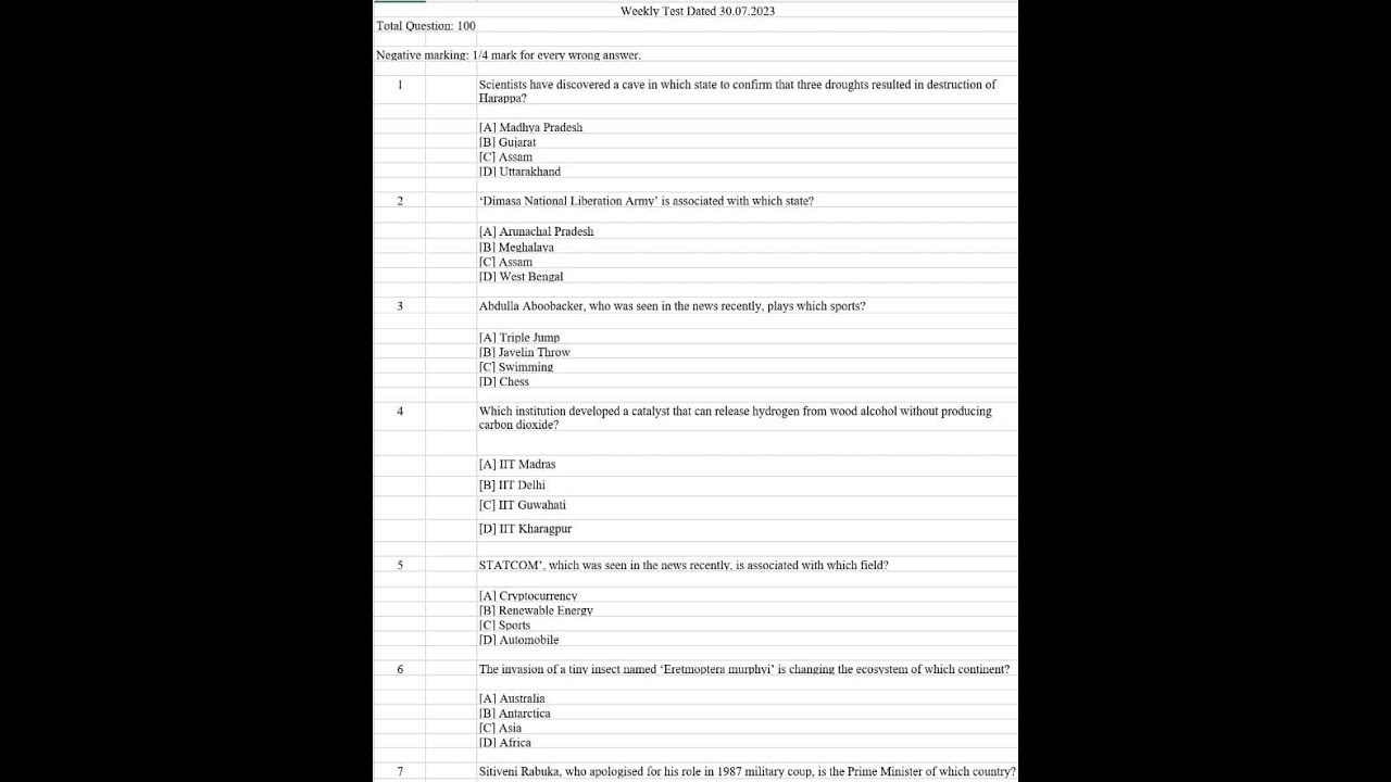 MCQ on FR SR GFR Weekly test 30.07.2023 II - YouTube