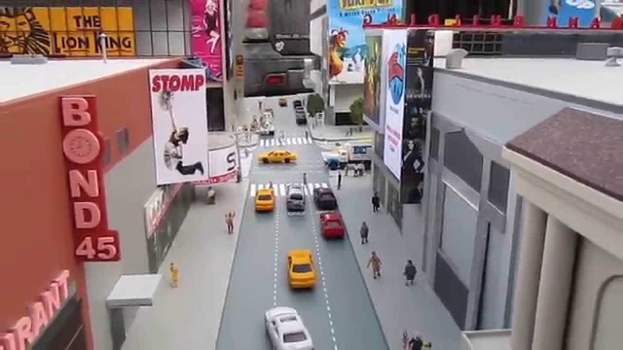 Fly Through of Times Square NYC Scale Model - YouTube